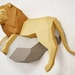 Papercraft Lion, 3D Paper Model, PDF Paper Craft Template, Low Poly Leo ...
