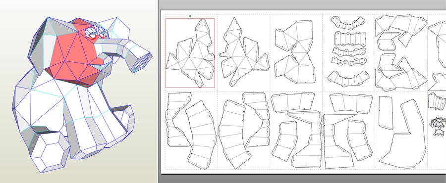 Papercraft Elephant, 3D Paper Craft Toy, DIY Paper Project, PDF ...