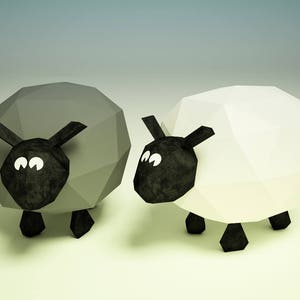 Papercraft Sheep, Paper Model Lamb, 3D Low Poly Sculpture Ram, PDF ...