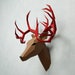 Papercraft Deer, Paper Animal Trophy, 3D Interior Sculpture Kit, Craft ...