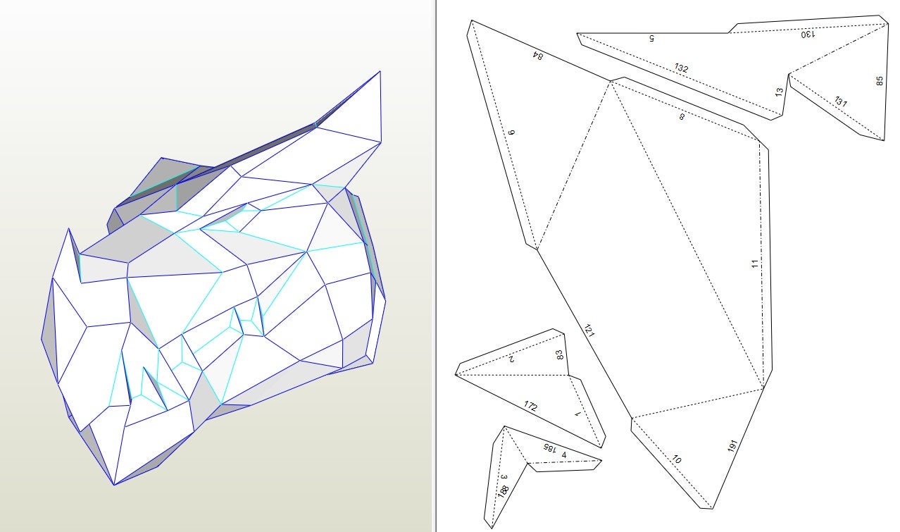 Papercraft Dragon Head Trophy papercraft 3D paper model DIY | Etsy