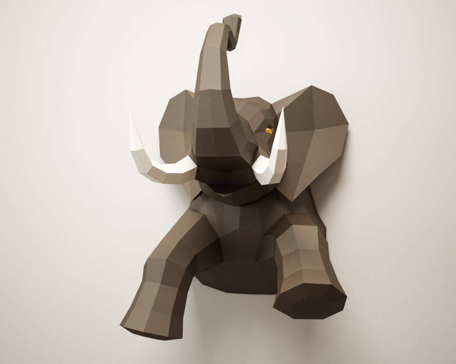 3D Papercraft Elephant, DIY Paper Craft Model, Art Project Ideas ...