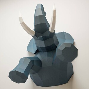 3D Papercraft Elephant DIY paper craft model Art Project | Etsy