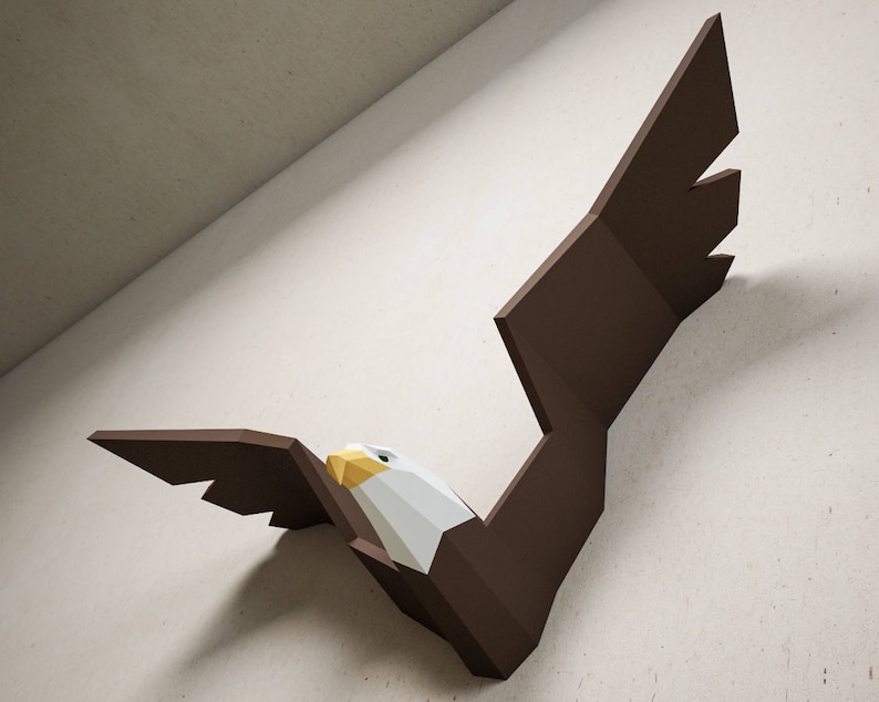 3D Papercraft Eagle DIY Paper craft bald eagle hawk vulture | Etsy