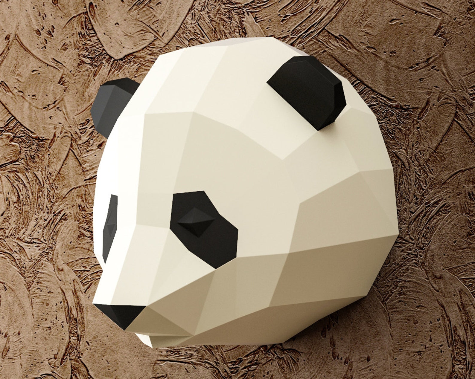 Papercraft Panda Head Paper Craft 3D Animal Trophy DIY Kit - Etsy