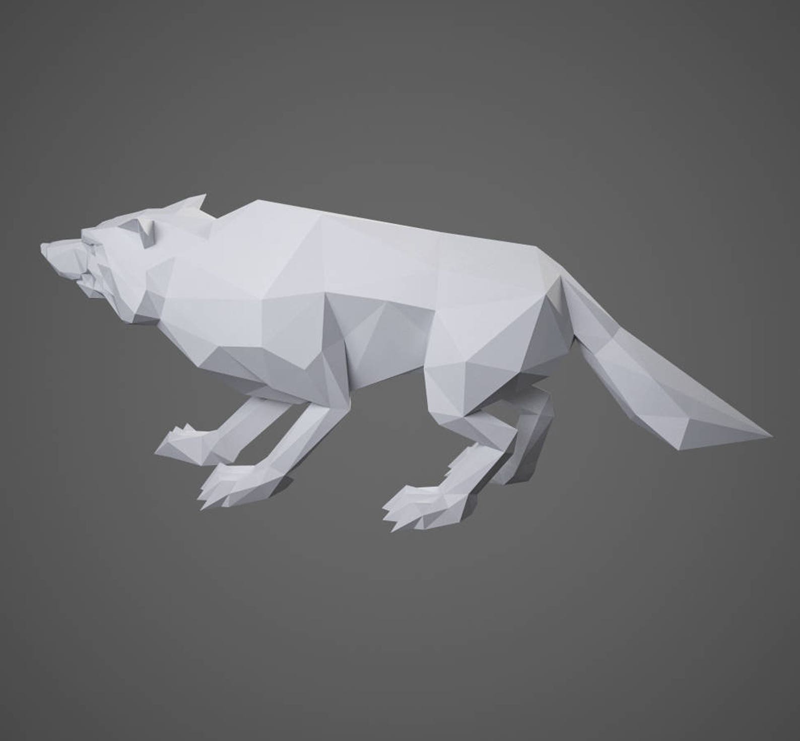 Paper Craft Wolf DIY Paper Sculpture Paper Model Gift 3D - Etsy