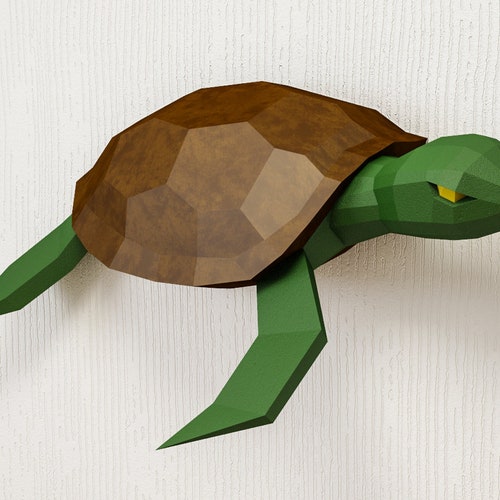 Papercraft Turtles Paper Craft Turtle Model Tortoise PDF - Etsy