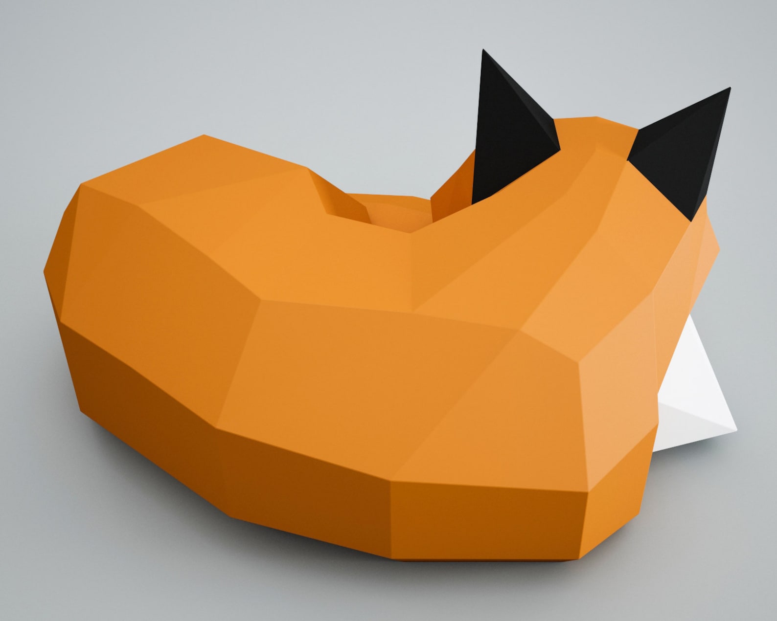 Papercraft Fox Sleeping Paper Animal DIY Origami Pattern | Etsy