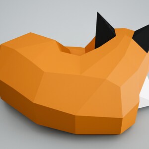 Papercraft Fox, Sleeping Paper Animal, DIY Origami Pattern, Dog 3D ...