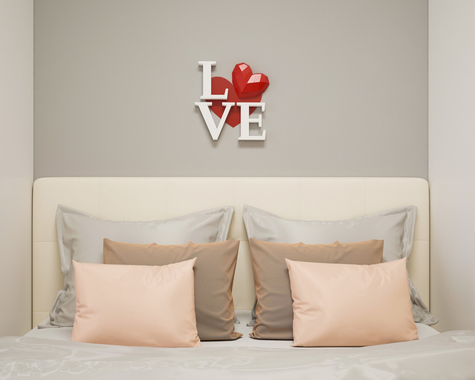 3D Papercraft Love, Paper Craft Heart, DIY Gift for Her Him, Home Decor ...