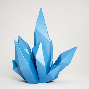 DIY Paper Craft Crystal, 3D Papercraft Model, PDF Template, Low Poly ...