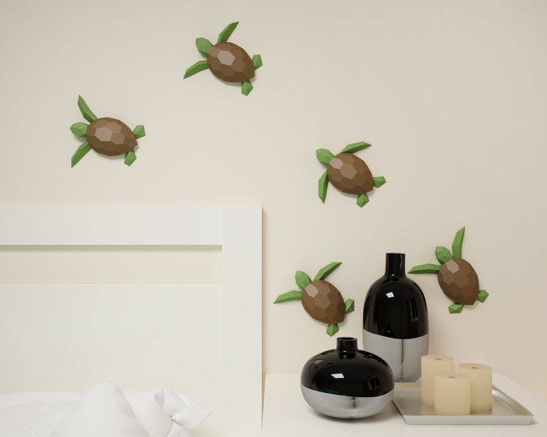 Papercraft Turtles Paper Craft Turtle Model Tortoise PDF - Etsy