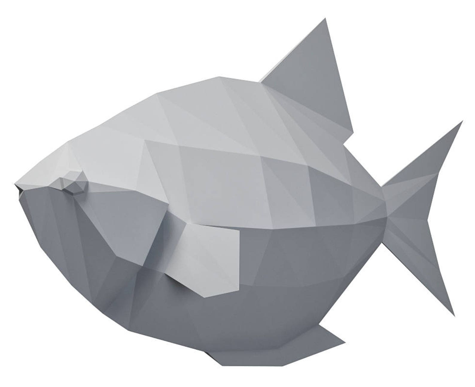 Papercraft Fish, Pattern PDF Template, 3d Paper Craft, Paper Sculpture ...