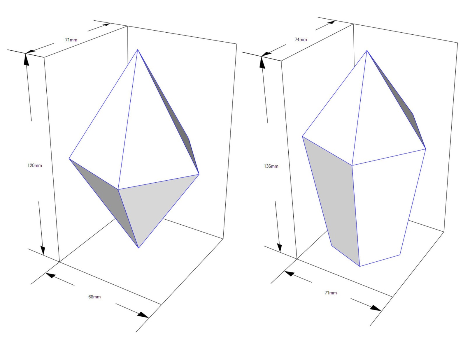 Papercraft Gems, Paper Craft Jewel, Crystal PDF Template, Stones 3D ...