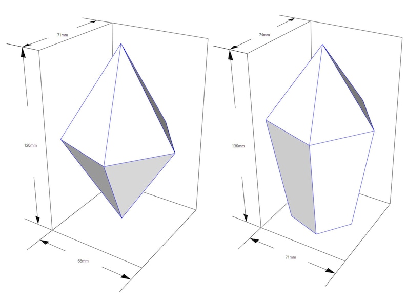 Papercraft Gems, Paper Craft Jewel, Crystal PDF Template, Stones 3D ...