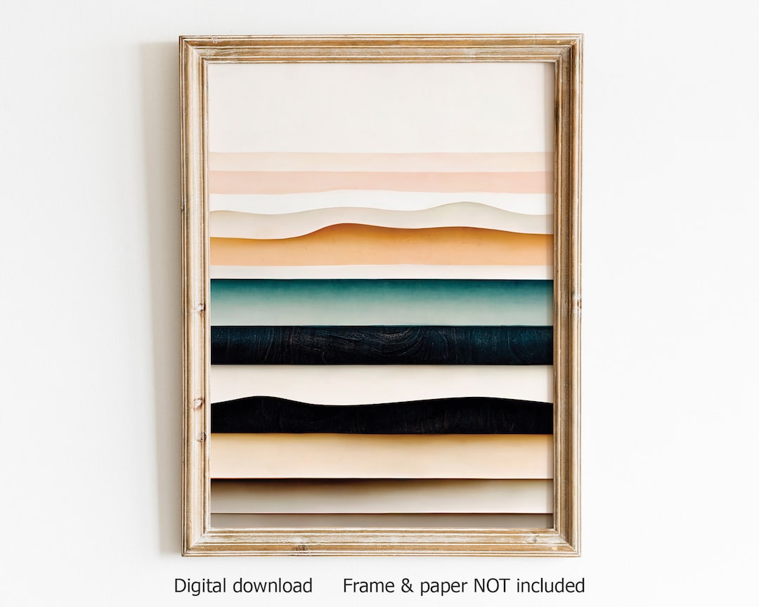 Abstract Boho Print, DIGITAL Printable Wall Art, Minimalist Home Decor ...