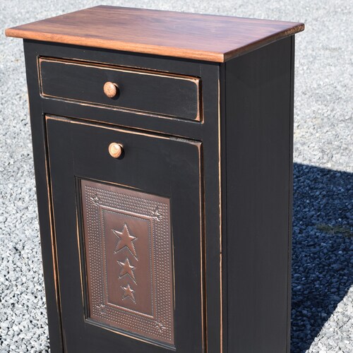 Tash Can Unfinished Trash Bin Shaker Door Amish Handmade - Etsy