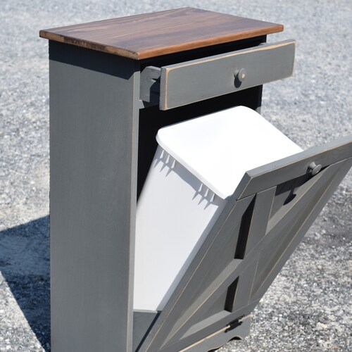 Extra Large Wood Trash Bin Unfinished Trash Can Trash - Etsy