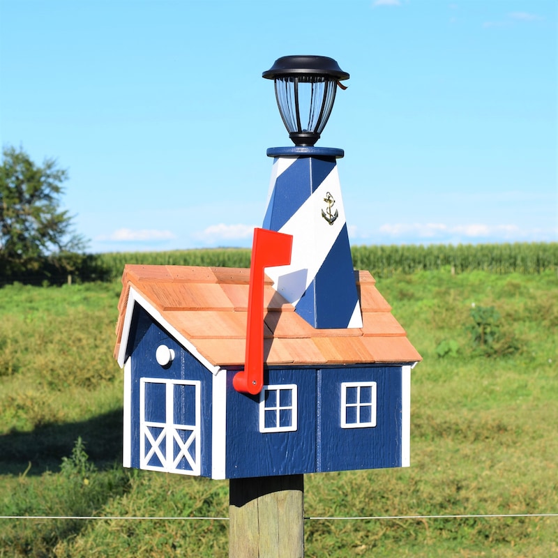 Solar Mailbox Wood - Etsy