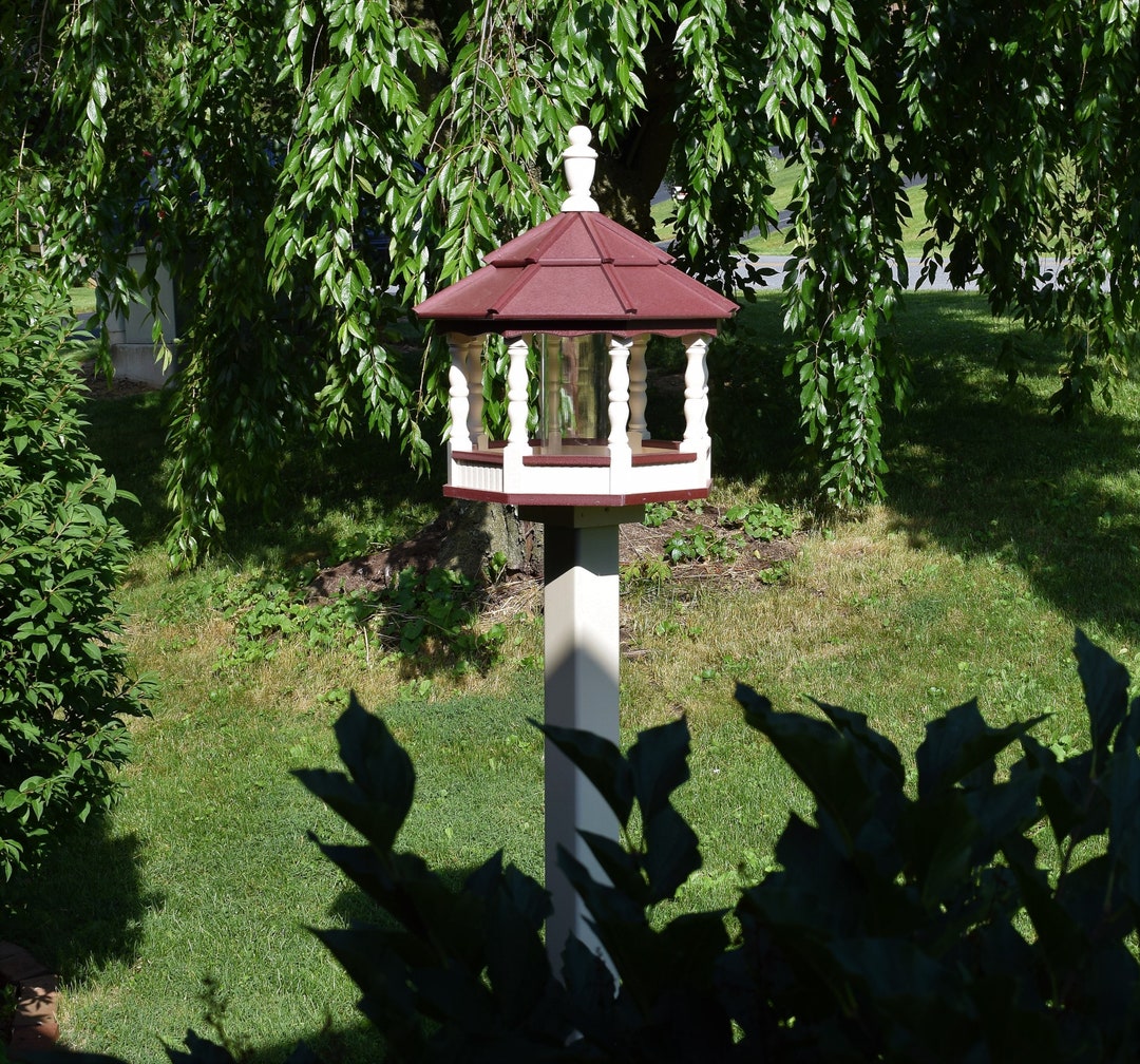 Large Spindle Bird Feeder | Amish Handmade, 4 Qt Capacity - Etsy