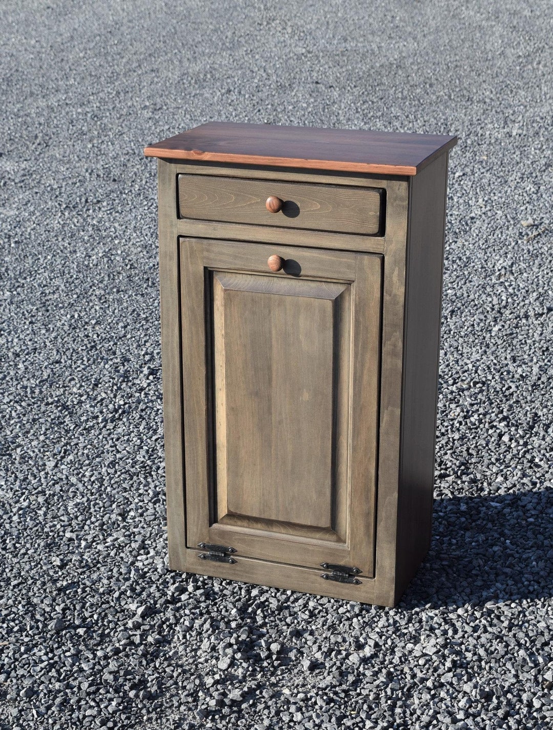 Trash Can | Primitive | Wooden Trash Bin | Extra Large Cabinet | Trash ...