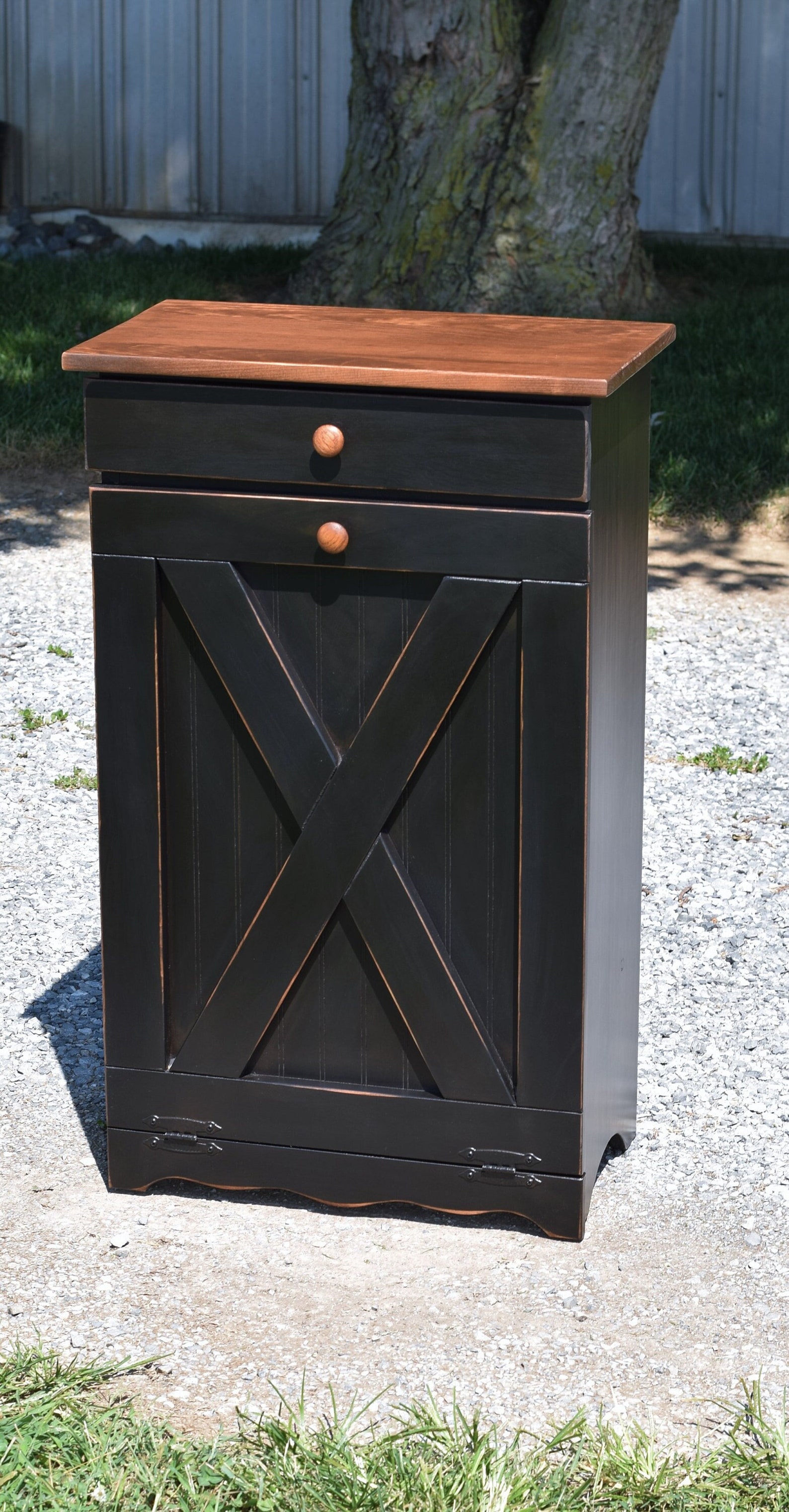 Trash Can | Amish Trash Can | Wooden Trash Bin | Extra Large ...