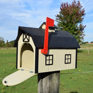 Amish Handmade Barn Mailbox | Made in USA, Wooden - Etsy