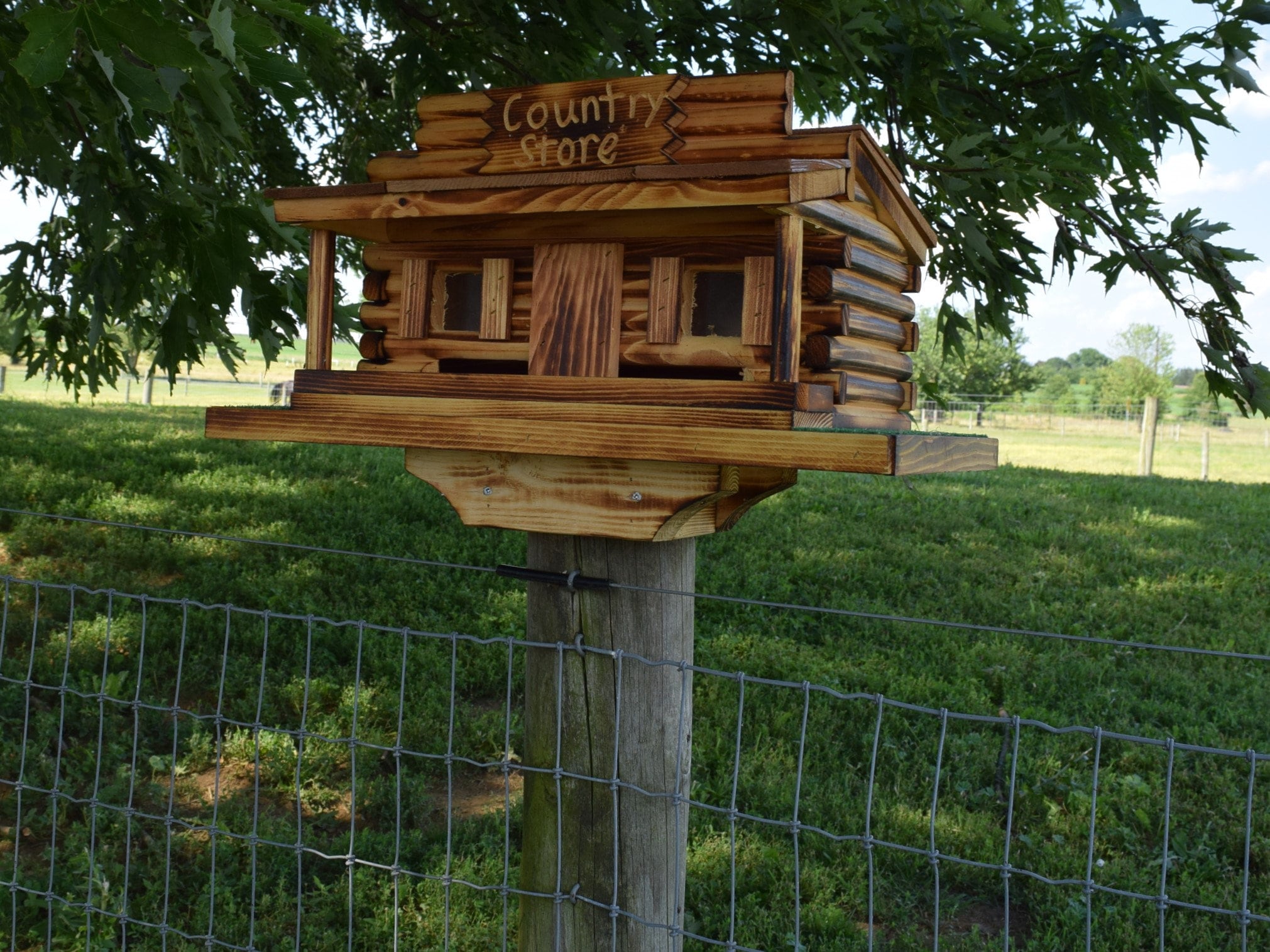 Bird Feeder Log Cabin Bird Feeder Country Store Amish - Etsy