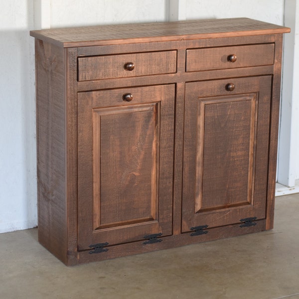 Rustic Trash Can With Lid - Etsy