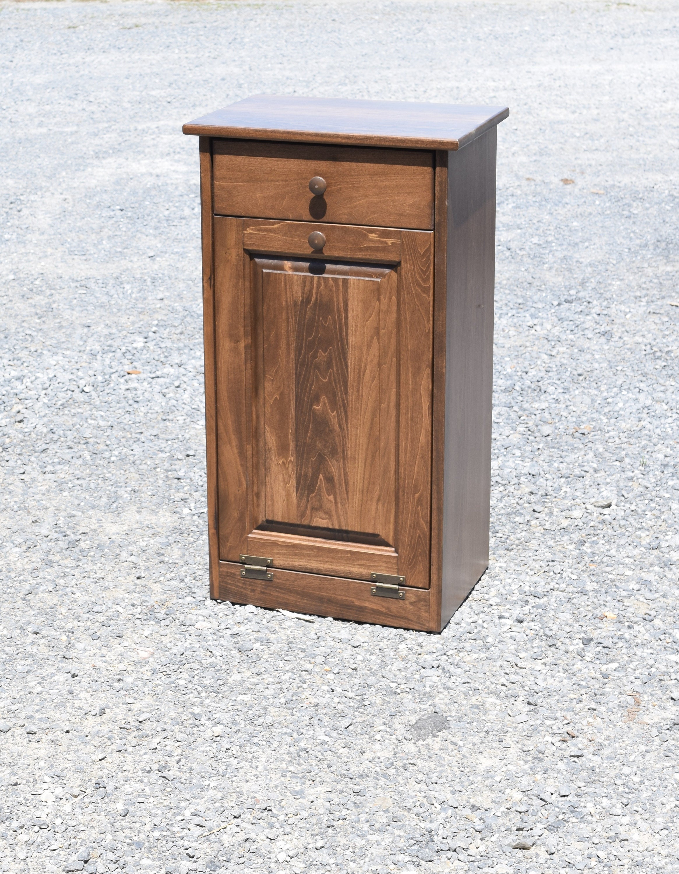 Amish Handmade Wooden Tilt-out Trash Can | Special Walnut, 41 Qt Bin - Etsy
