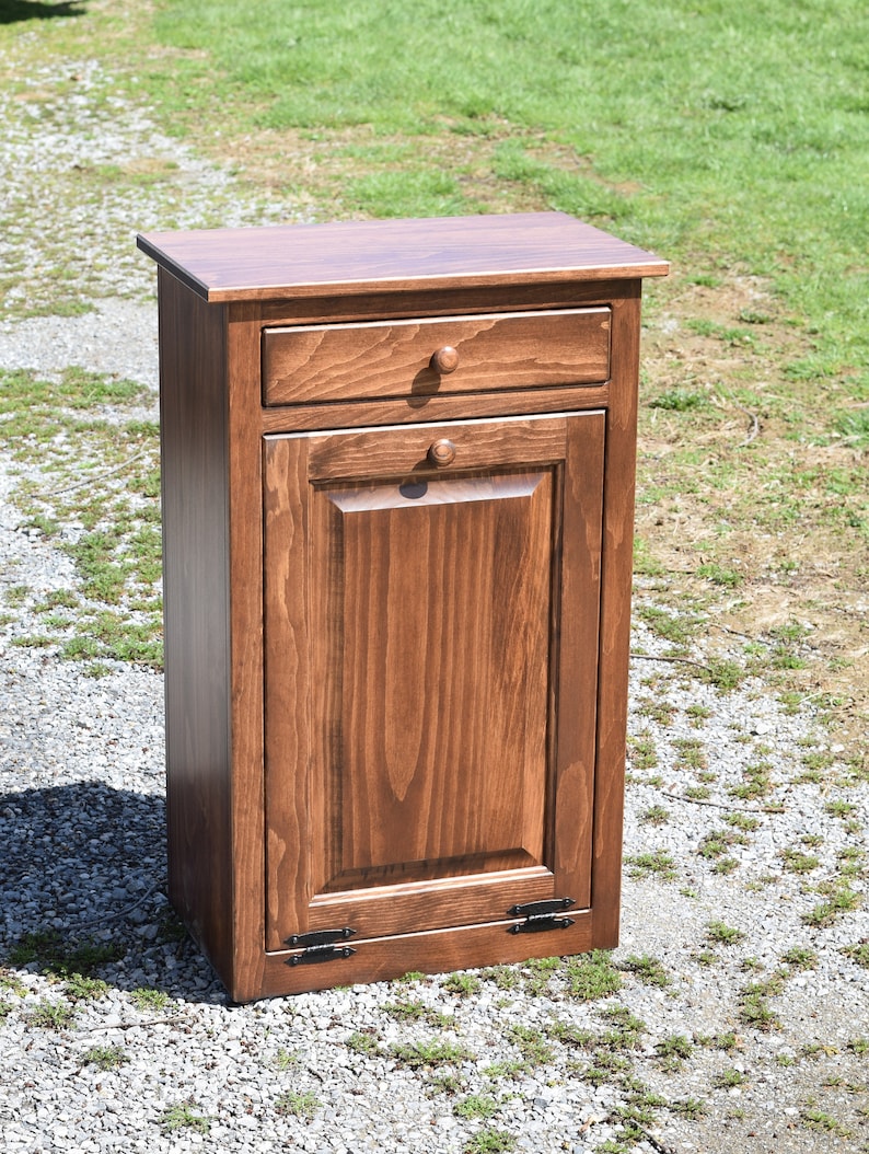 Trash Can | Wood Trash Can | Trash Cabinet | Amish Furniture | Amish ...