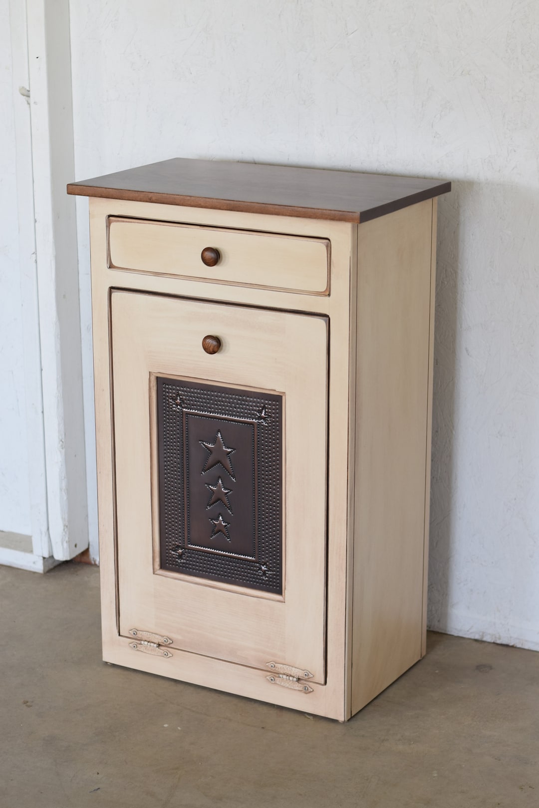 Primitive Trash Can | Amish Handmade | Made in USA | 41qt Trash Can ...