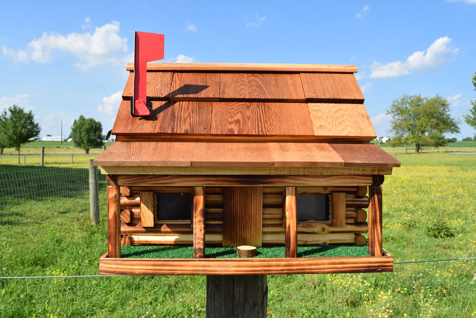 Amish Mailbox Log Cabin Mailbox Unique Mailbox Handmade - Etsy