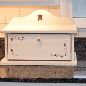 Primitive Bread Box | Rustic Bread Box | Country Kitchen | Primitive ...