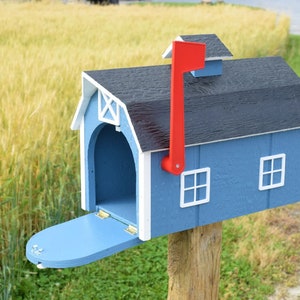 Amish Handmade Barn Mailbox | Made in USA, Wooden - Etsy