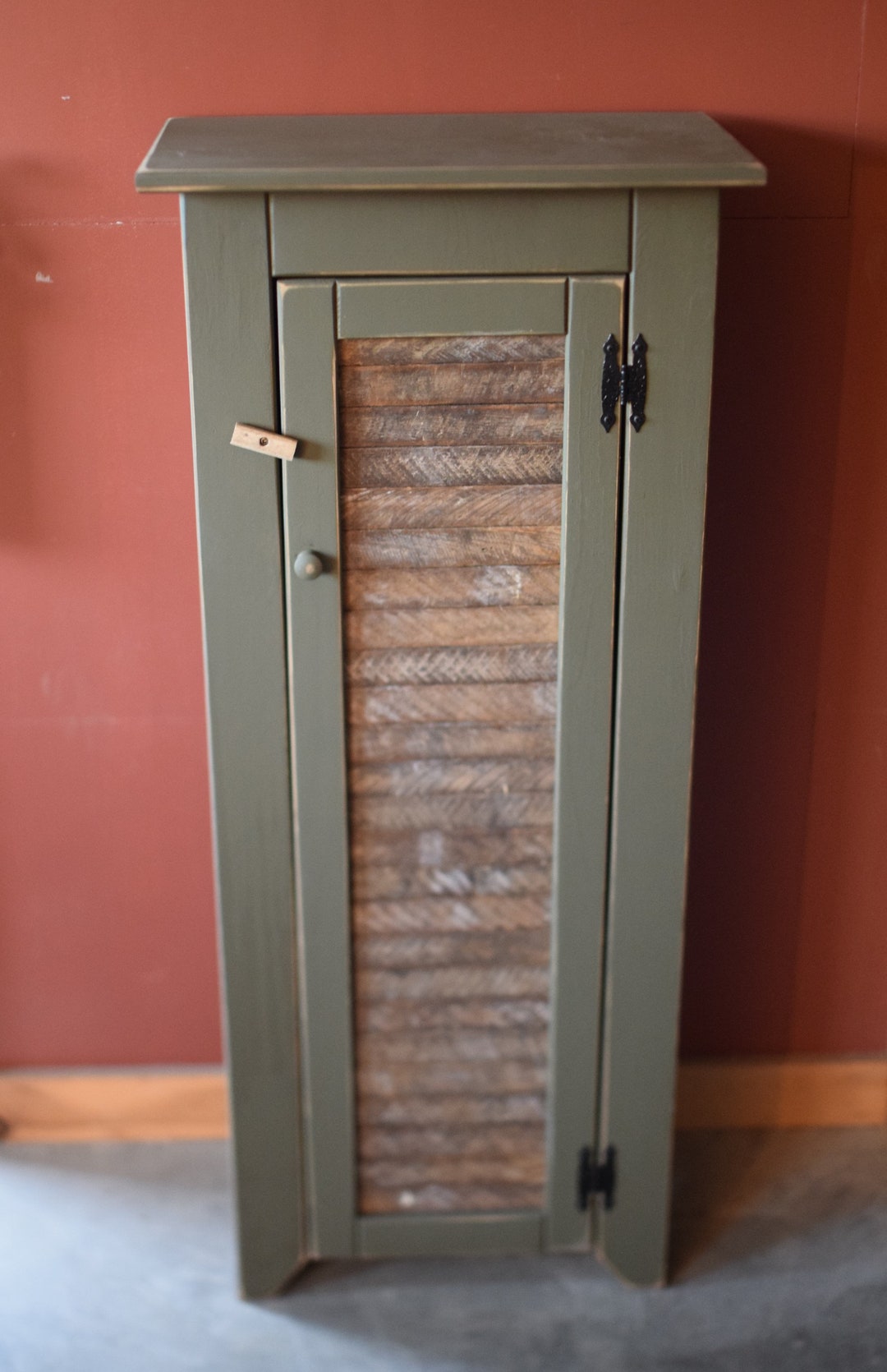 Amish Handmade Rustic Jelly Cupboard | Reclaimed Wood Door - Etsy