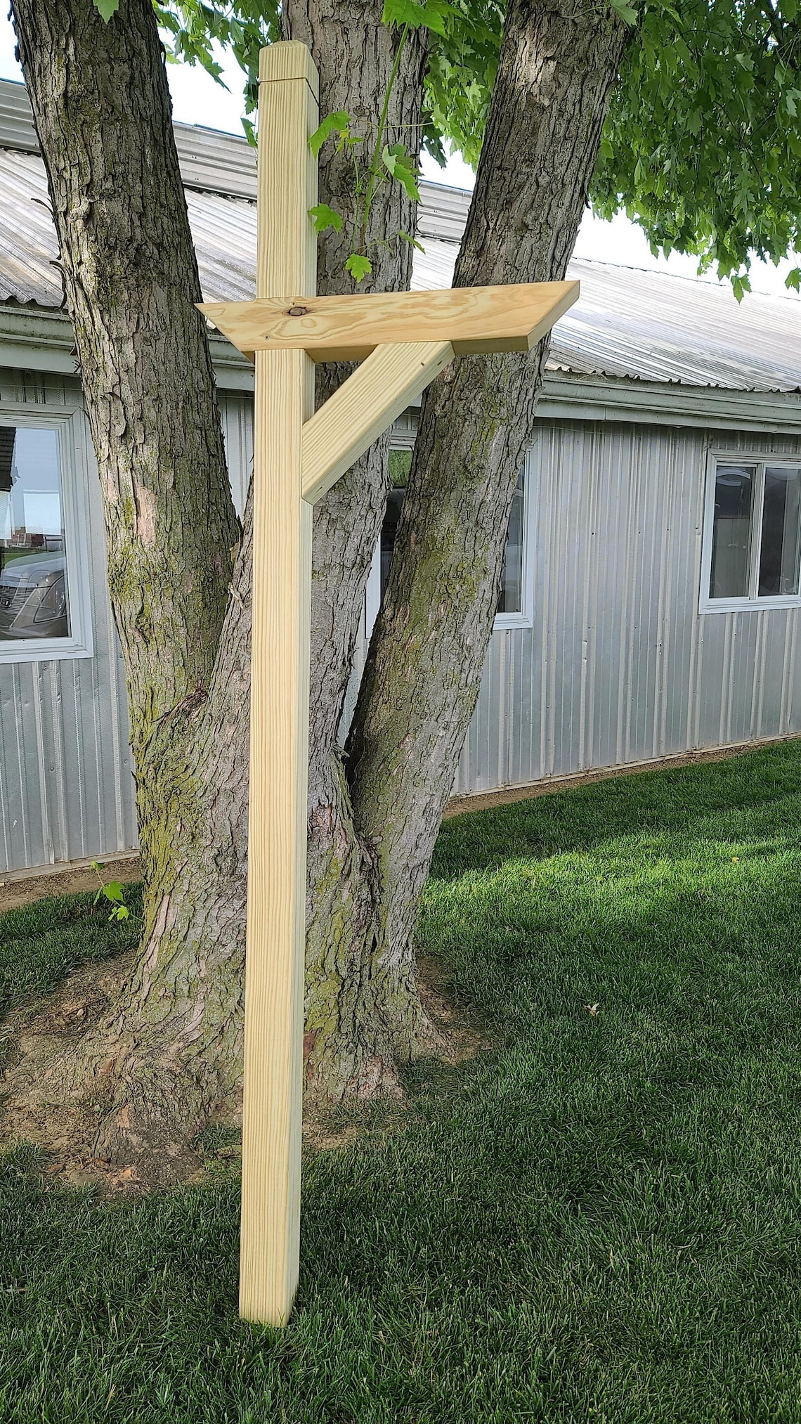 Mailbox Post Treated Wood Post 7' Post amish Handmade - Etsy