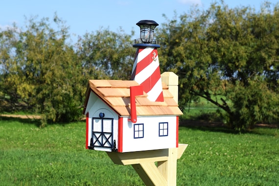 Solar Lighthouse Mailbox
