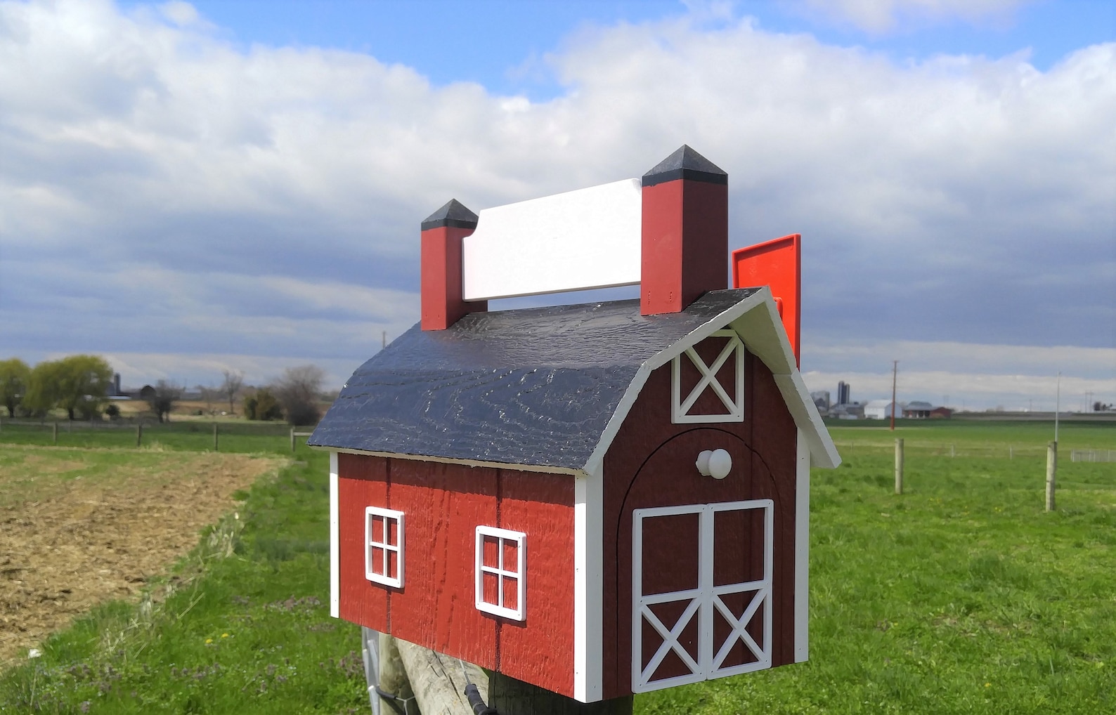 Large Mailbox Mailbox With Name Plate Blank Number Plate - Etsy