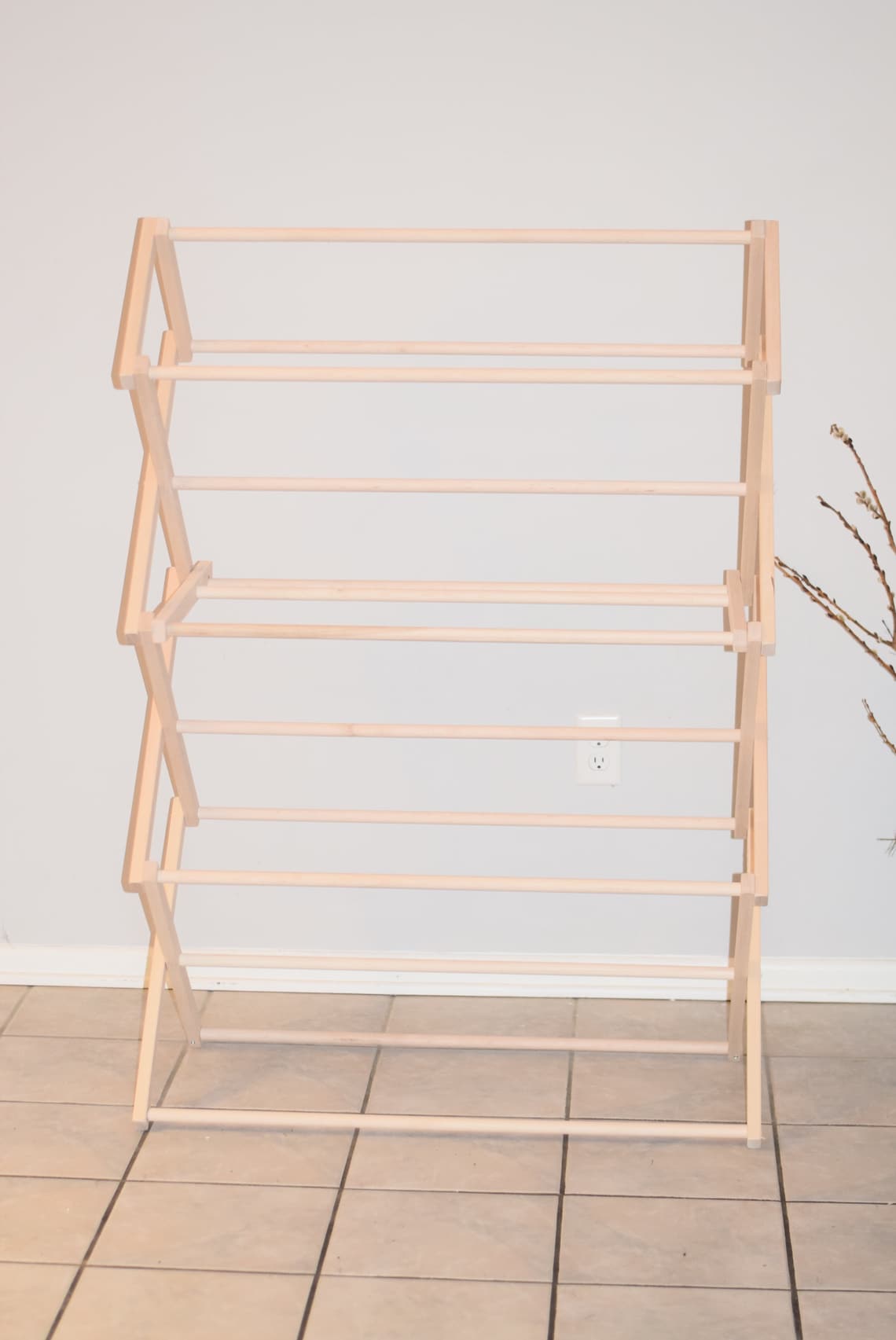 Amish Handmade Maple Wood Clothes Drying Rack | 36" Medium - Etsy