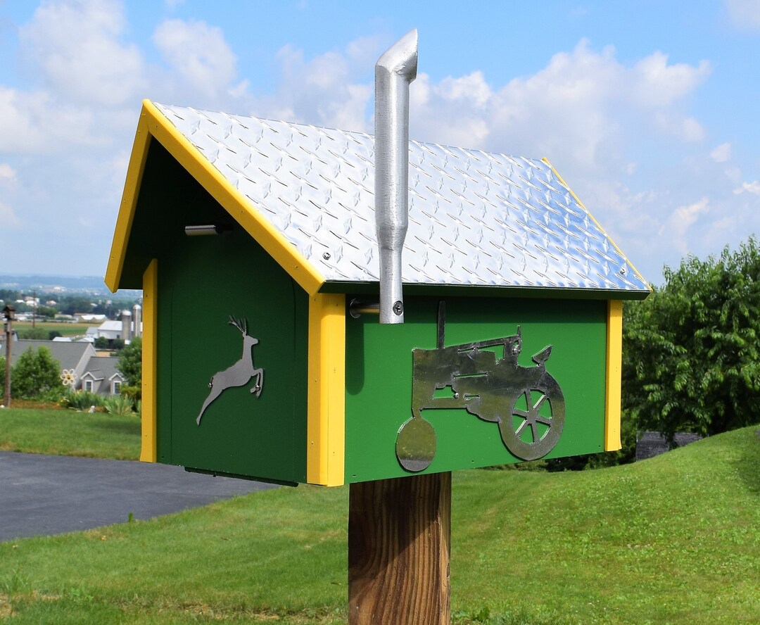 Farmer Mailbox | Novelty Gift | Amish Handmade | Made in USA | Deer ...