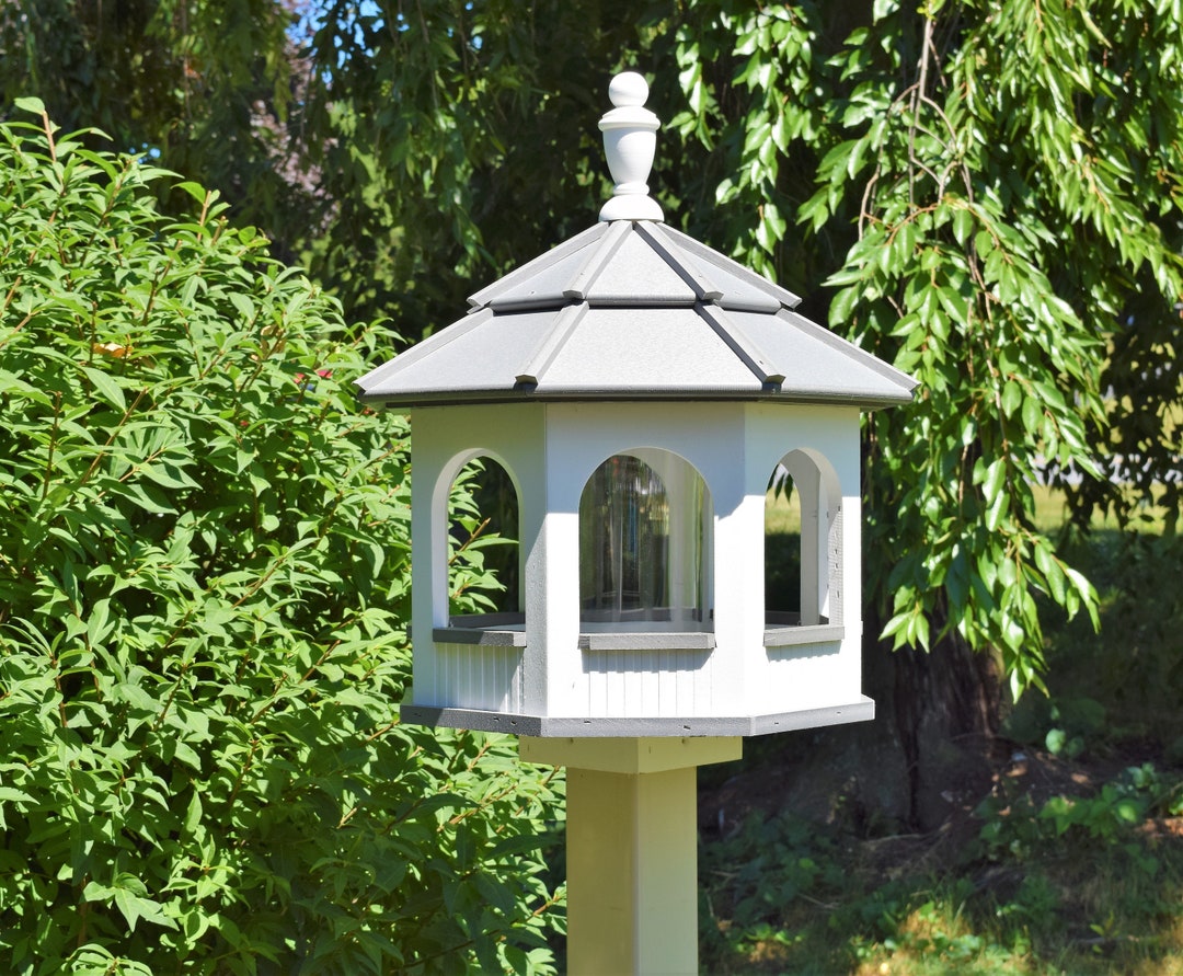 Amish Made Gazebo Bird Feeder | Octagon Poly Lumber, USA Made - Etsy