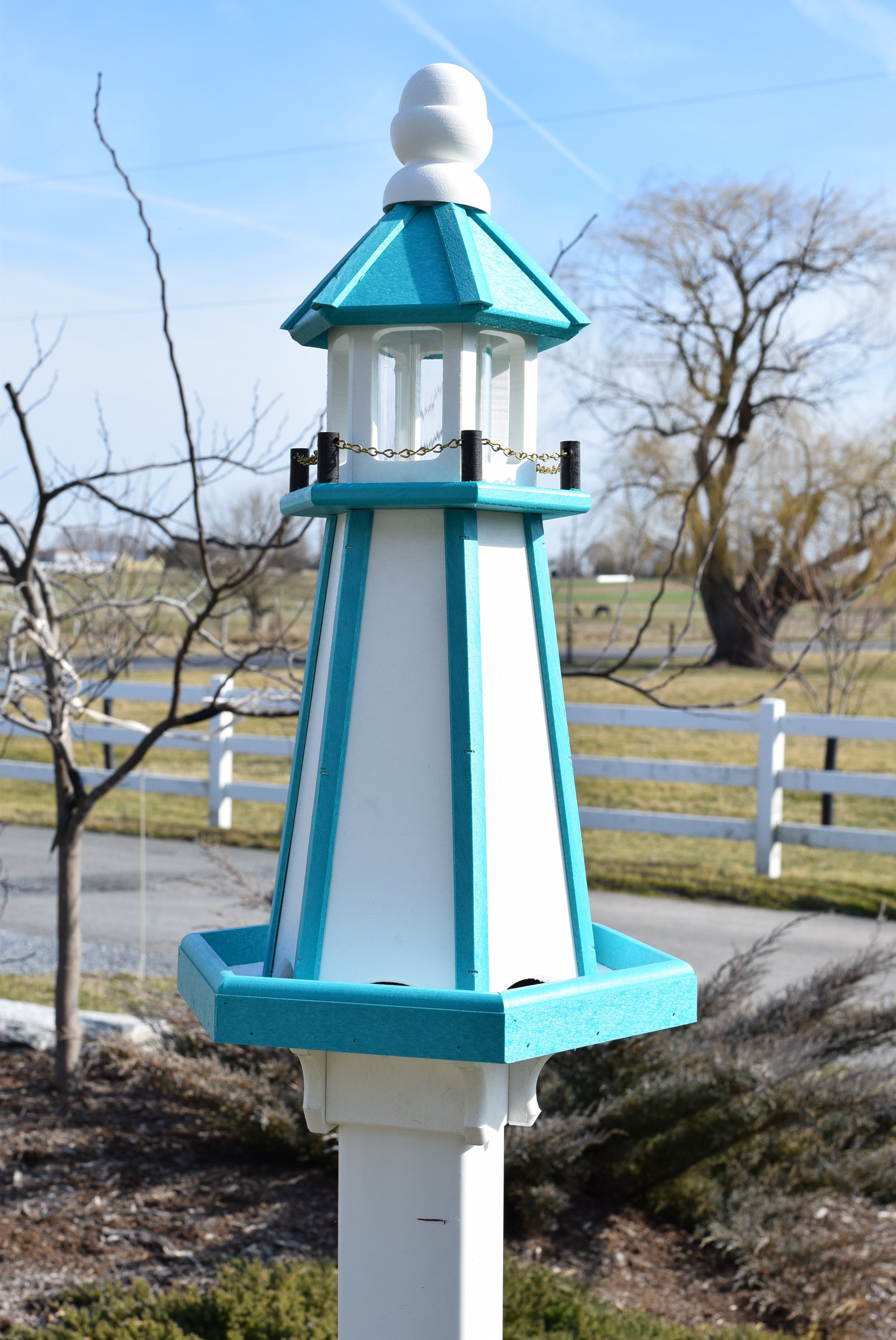 Lighthouse Bird Feeder | Poly Bird Feeder | Amish Handmade | Made in ...