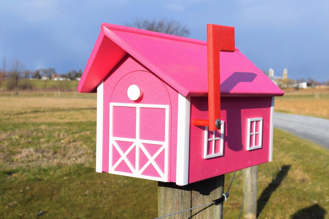 Amish Handmade Barn Mailbox | USA Made Poly Lumber - Etsy