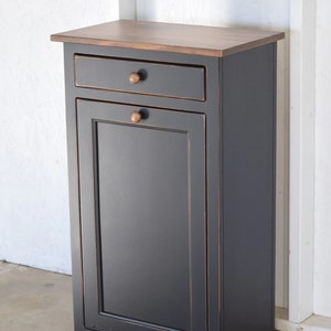 Amish Handmade Tilt-out Trash Can Cabinet | 50 Qt, Pinewood - Etsy