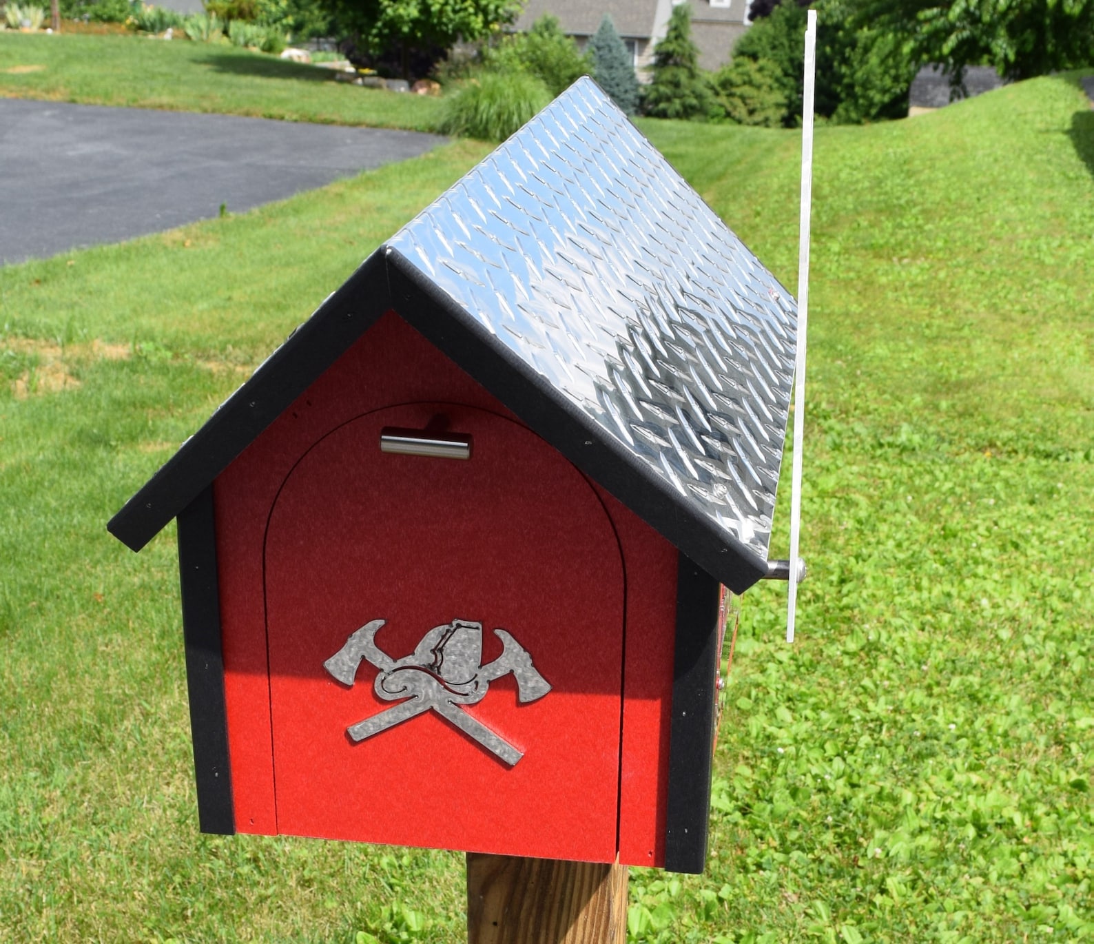 Firefighter Mailbox Handmade Mailbox Poly Mailbox Amish - Etsy