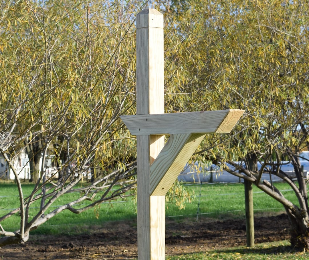 Mailbox Post | Treated Wood Post 7' Post |amish Handmade | Made in USA ...