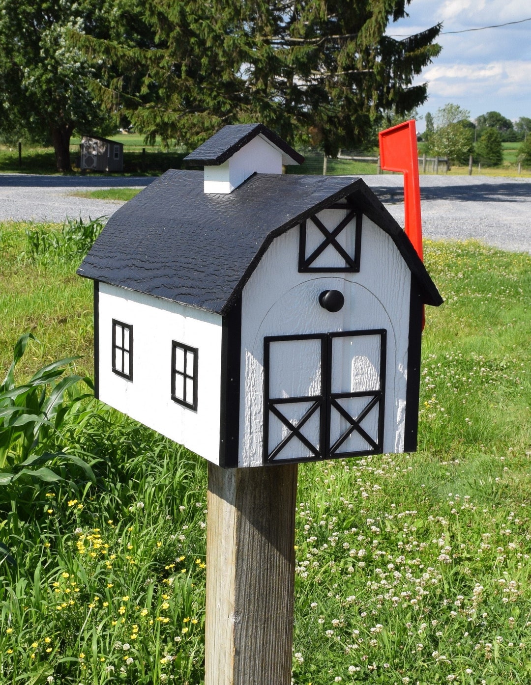 Amish Handmade Barn Mailbox | Made in USA - Etsy