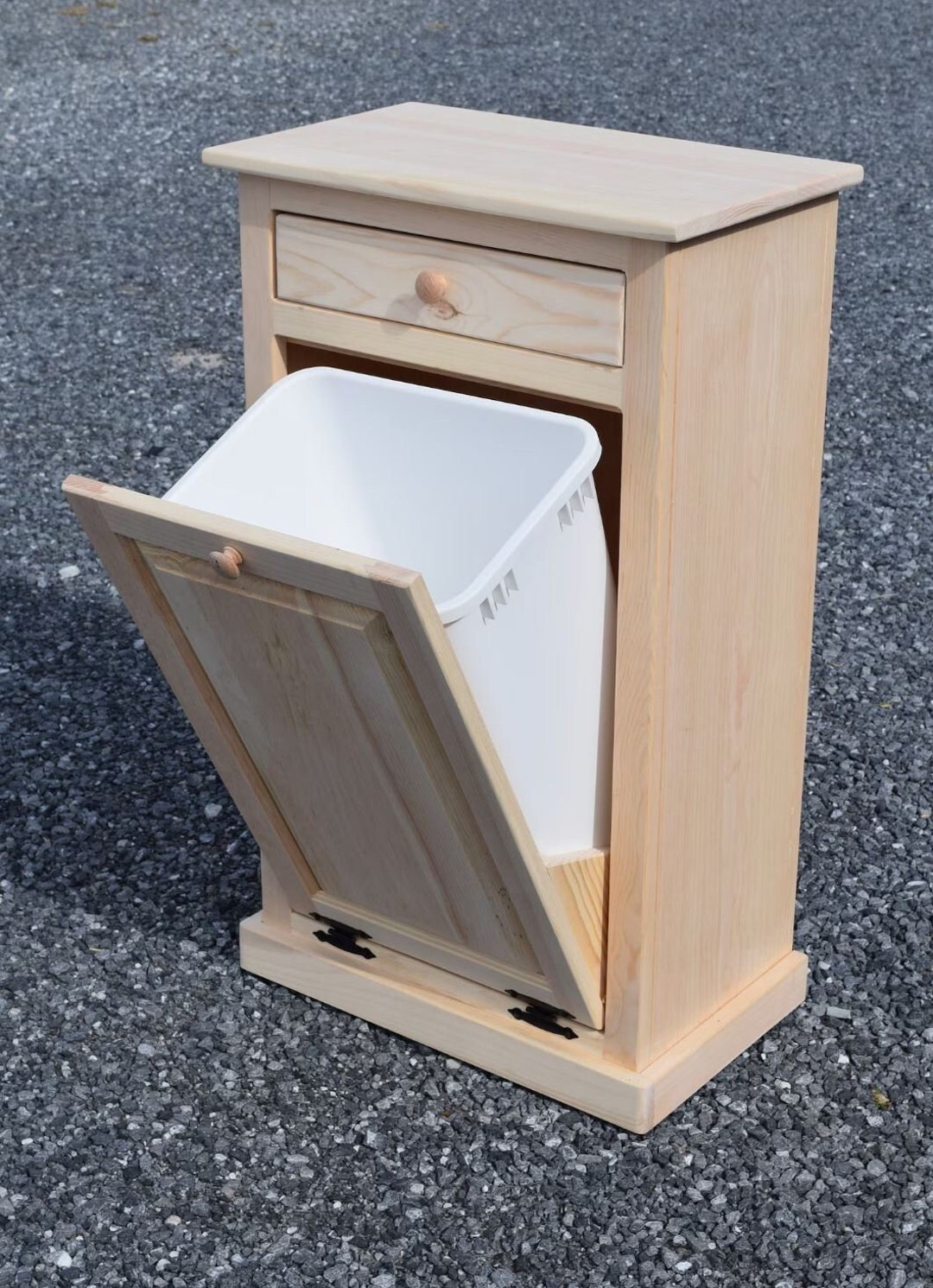 Trash Can Cabinet | Unfinished Trash Bin | Extra Large Trash Bin ...