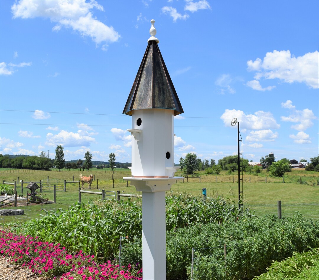 Castle Bird House, Patina Roof Birdhouse | | Made in USA | Amish ...
